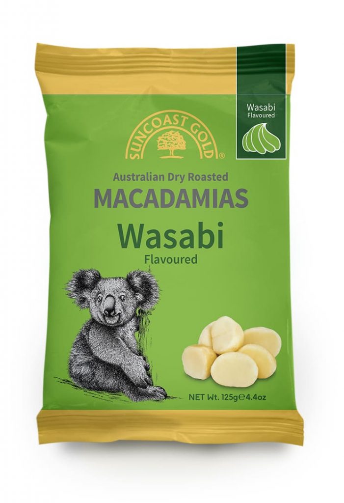 Buy Flavoured Macadamias Wasabi - Dry Roasted | Patons