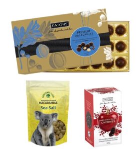 Chocolate Gift Pack | Macadamias & Cherries | Patons
